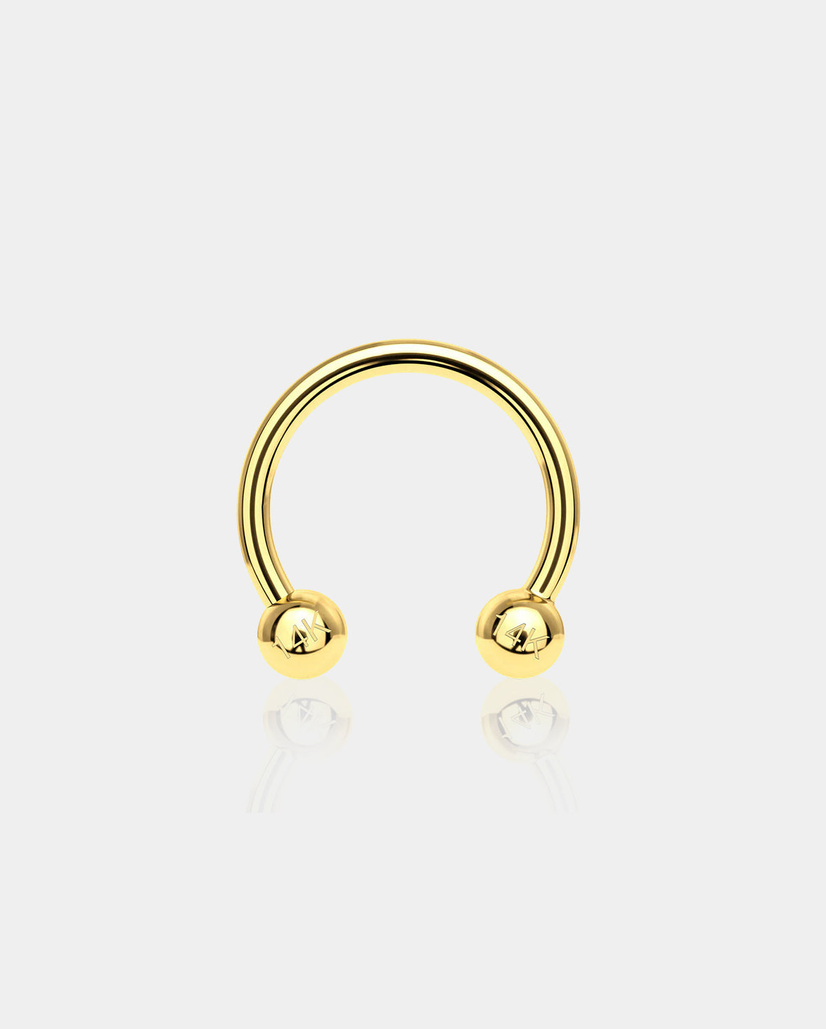 Oufer 14K Gold Internally Threaded Septum Ring
