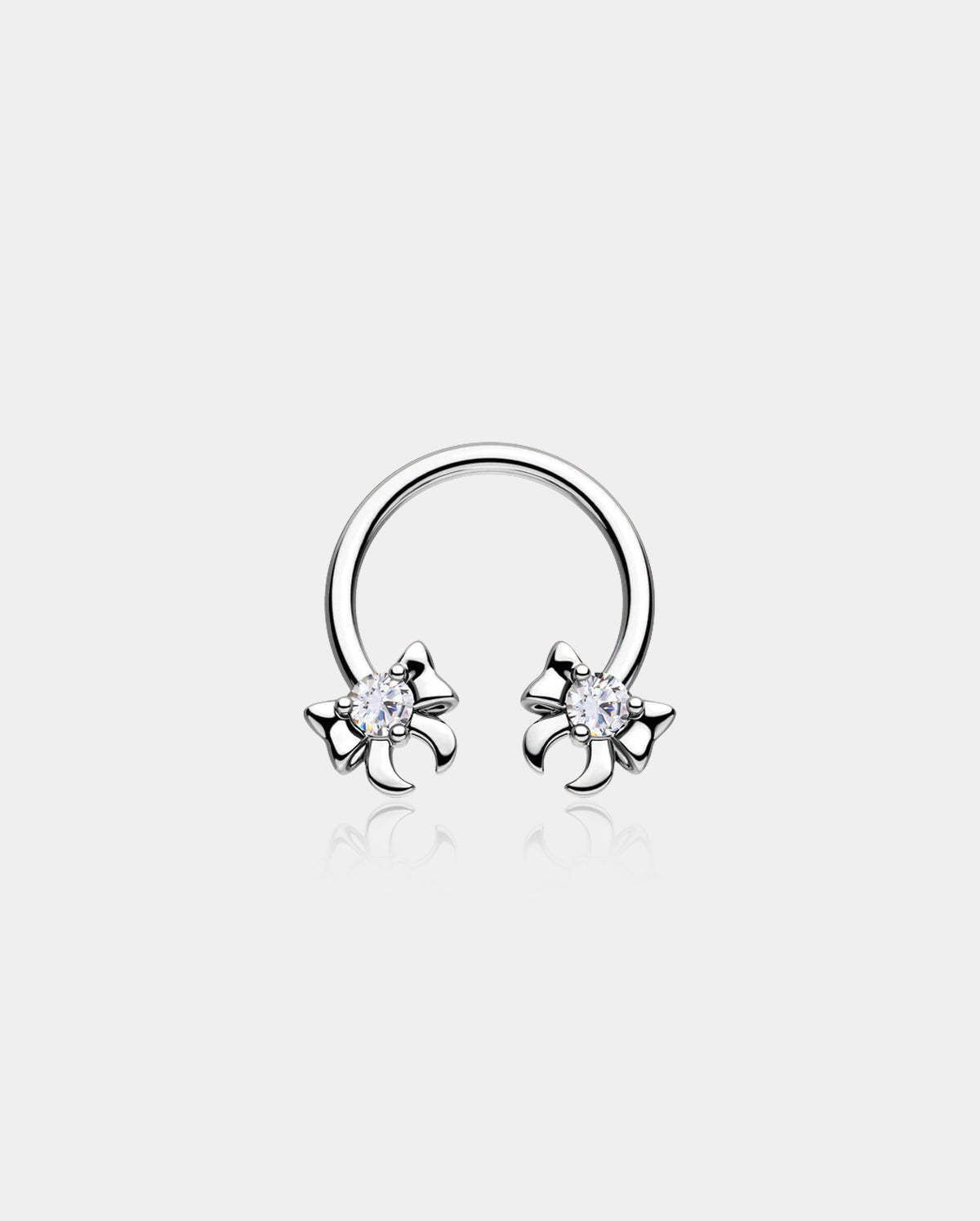 16G CZ Bow Septum Ring Horseshoe