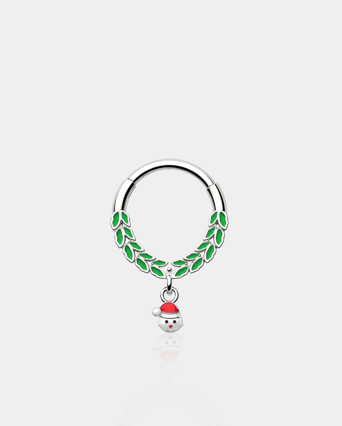 Oufer 16G Santa Claus Dangle Christmas Septum Jewelry