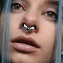 16G Skull Head Moth Septum Ring – OUFER BODY JEWELRY