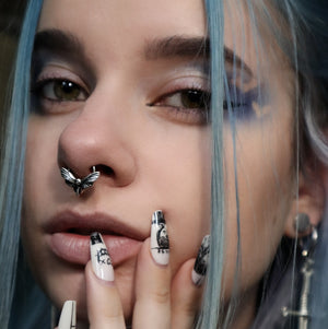 Skull Head Moth Daith Septum Ring