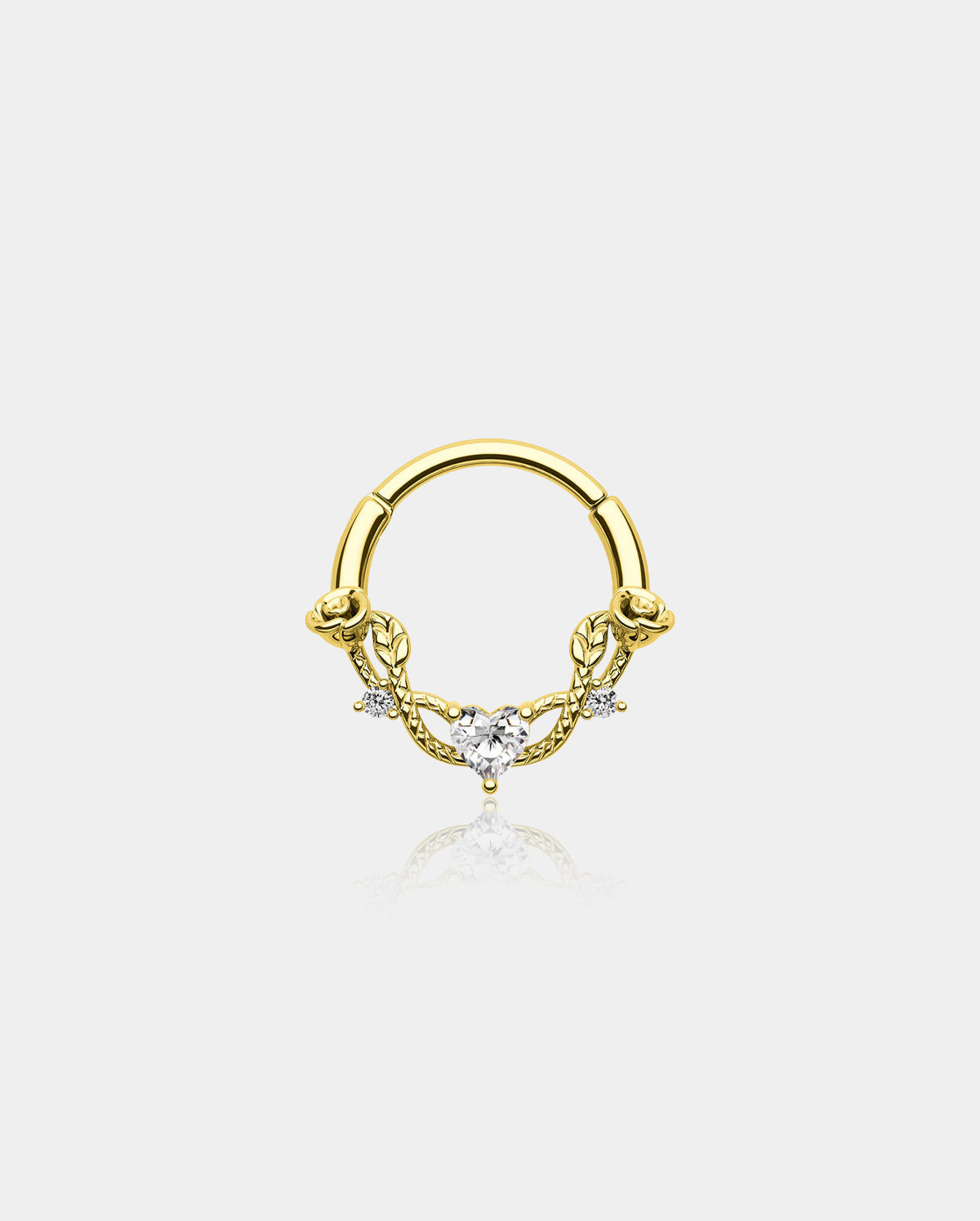 Oufer 16G Rose Septum Ring Hinged Segment Septum Jewelry