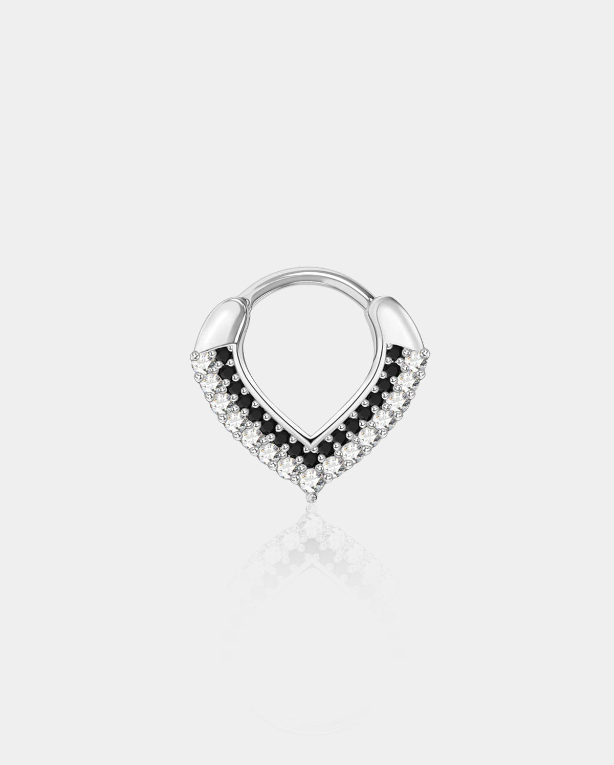 Triangle Septum Piercing Ring Black Diamond Septum Ring