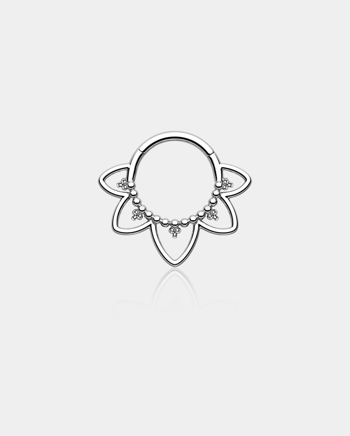Oufer Titanium Lotus Flower Septum Ring