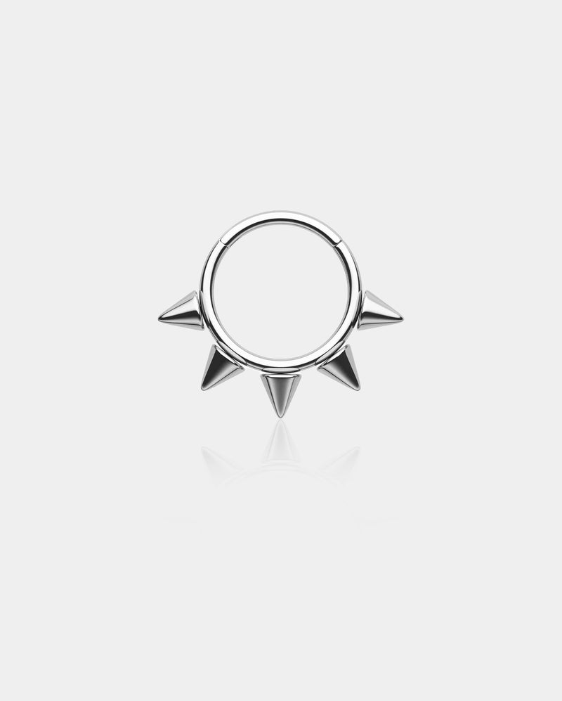 Oufer 16G Titanium Septum Ring with Spikes