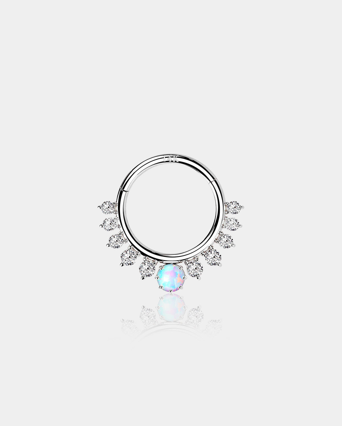 14K White Gold Elegant Septum Rings