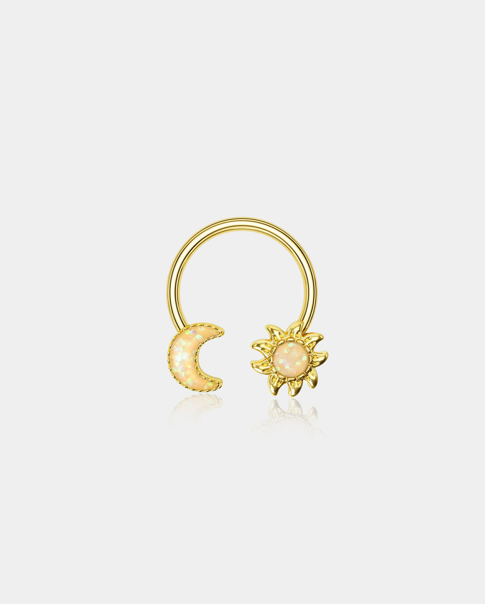 16G Sun and Moon Septum Ring Daith Piercing Earring