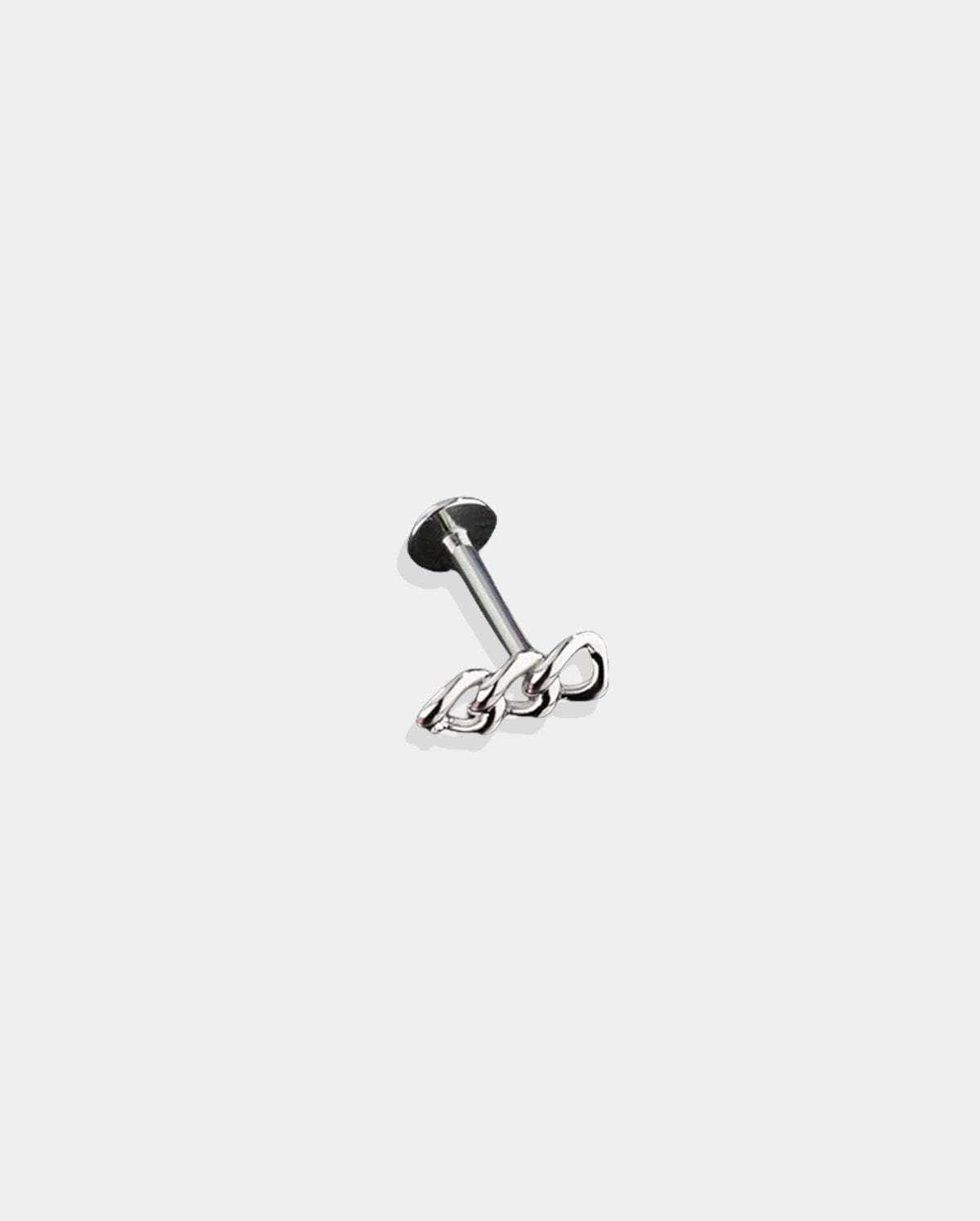 Internally Threaded Helix Chain Earring