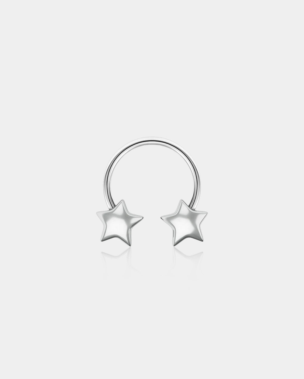 18 Gauge Septum Horseshoe Star Septum Ring