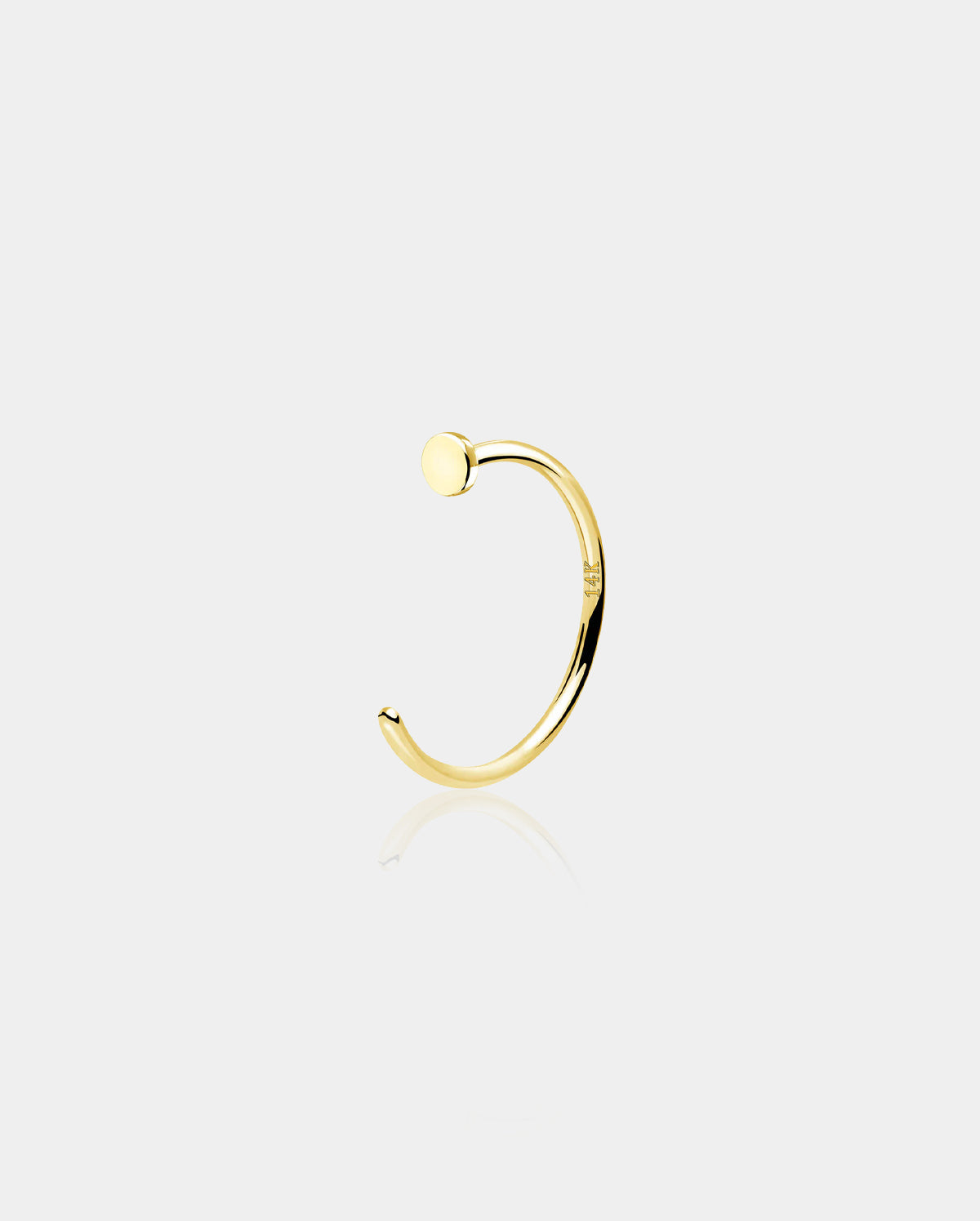 Oufer 20G Nose Ring Half Hoop 14K Gold Nose Ring