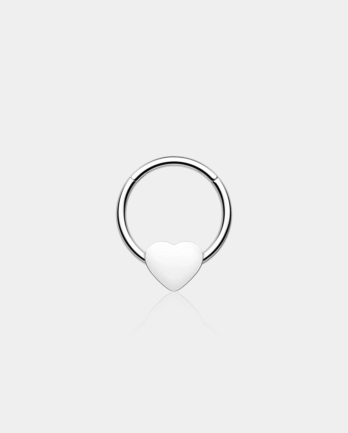 Oufer 316L Stainless Steel Hinged Heart Septum Ring