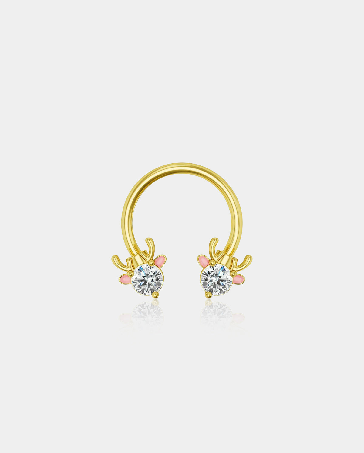 Christmas Septum Ring Deer Horseshoe Septum Jewelry