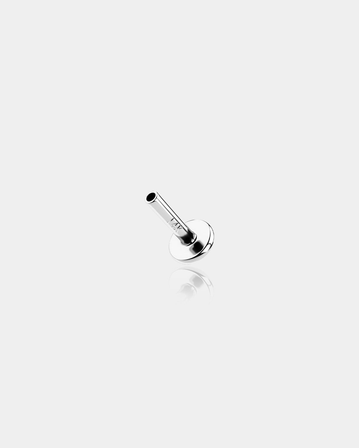 OUFER 14K White Gold Threadless Flat Back Labret Post