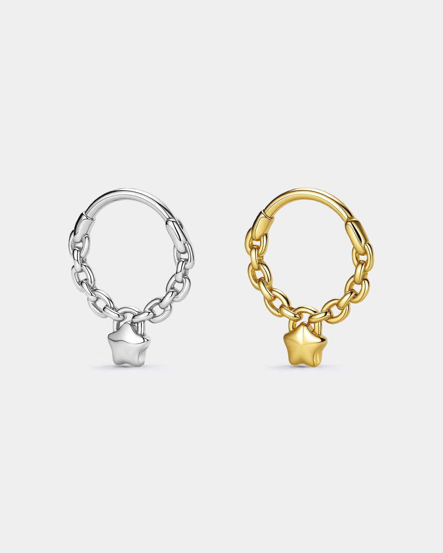 Star Lock Hinged Segment Septum Ring