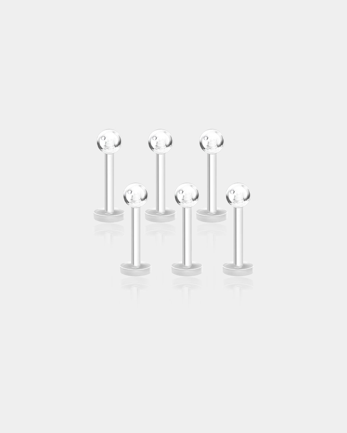 Oufer 6Pcs Vertical Labret Retainer Pack