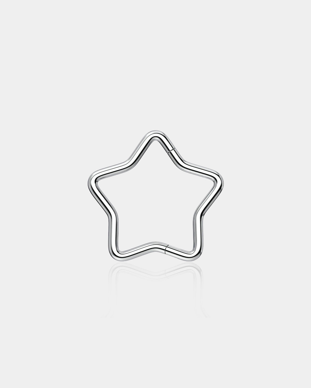 Star Septum Ring 16G Titanium Hinged Septum Ring