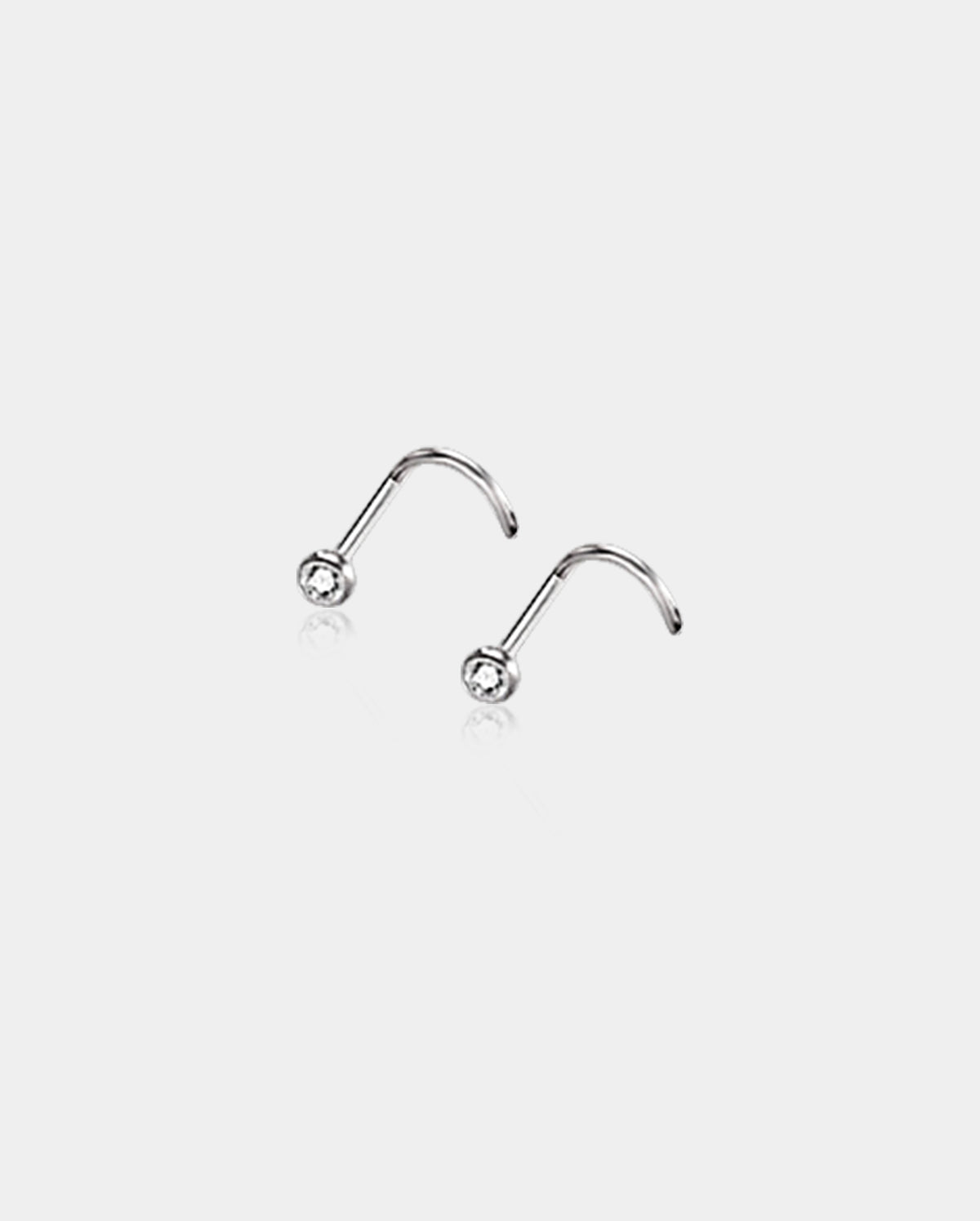 Oufer 18/20/22G Titanium 1.5mm Nose Stud Pair