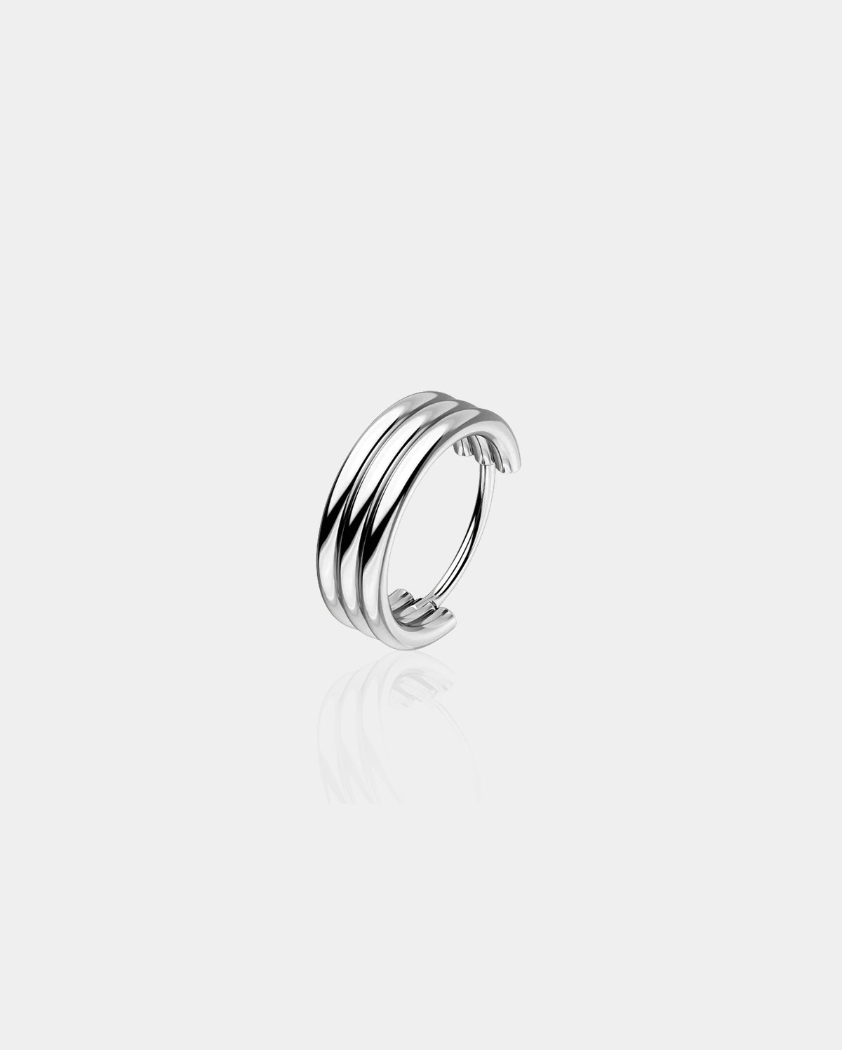 OUFER 20G Triple Nose Rings Hinged Segment Nose Hoop