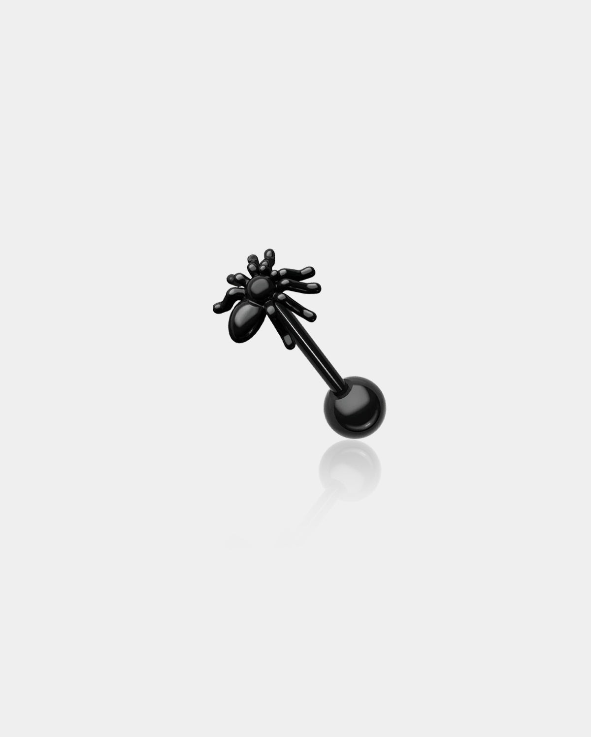 14G Internally Threaded Spooky Spider Tongue Piercing Ring