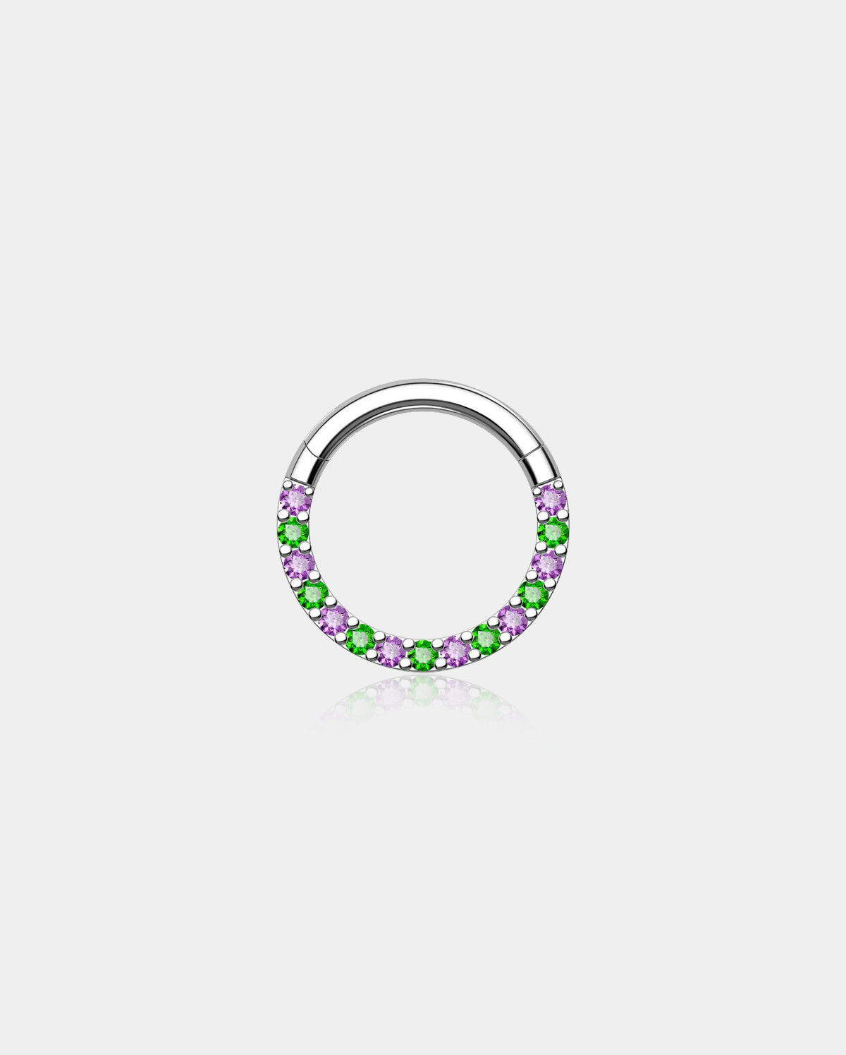 Colorful CZ Gemstones Pretty Septum Piercing Ring
