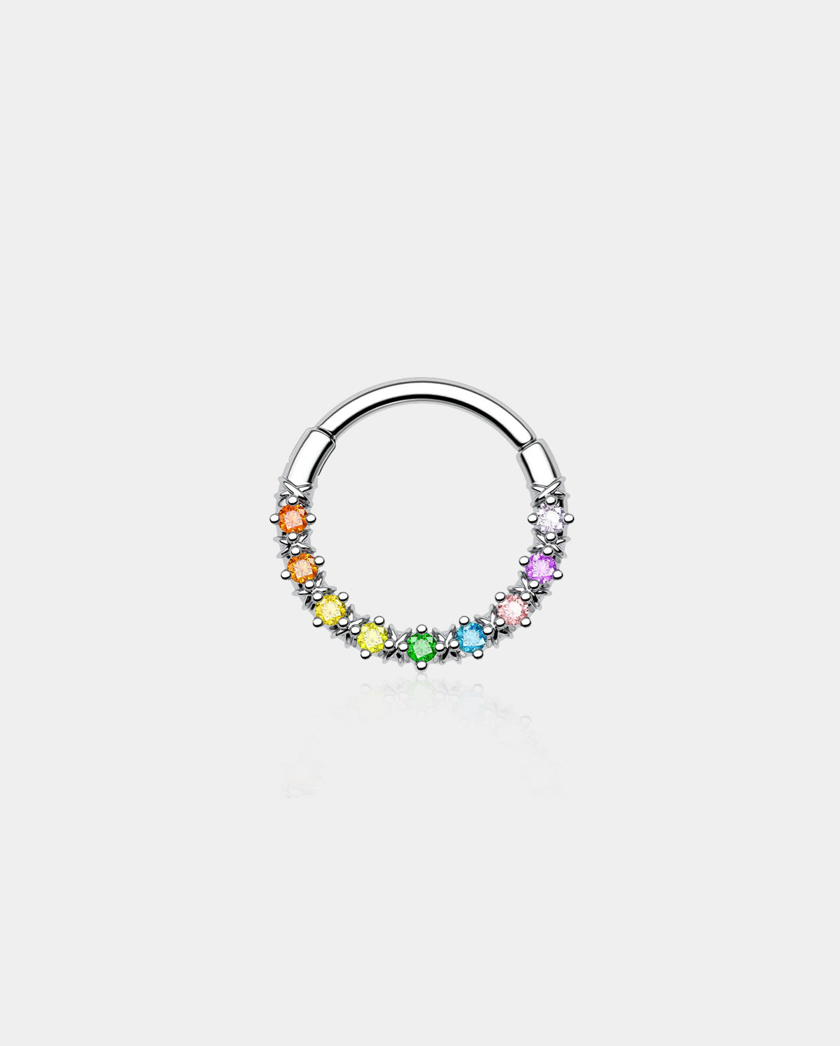 Pretty Septum Rings 16G Colorful Hinged Septum Ring