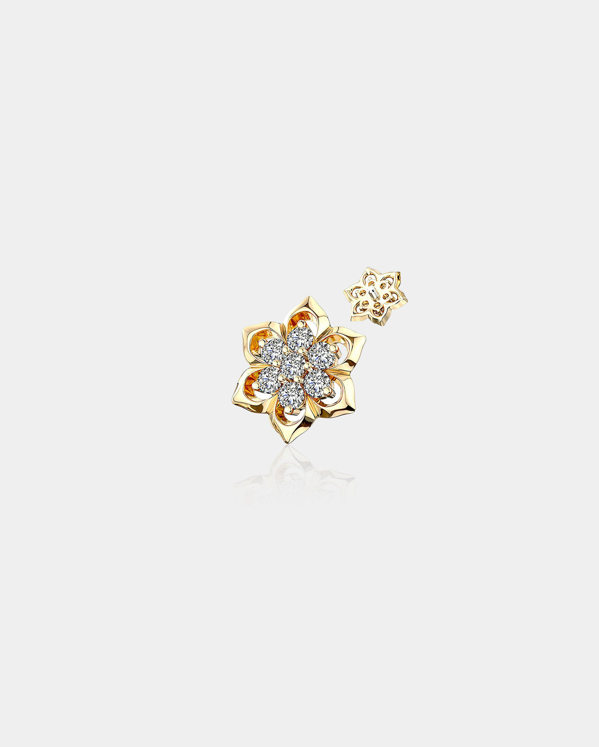 14K Gold Flower Dermal Tops 16G Dermal Jewelry