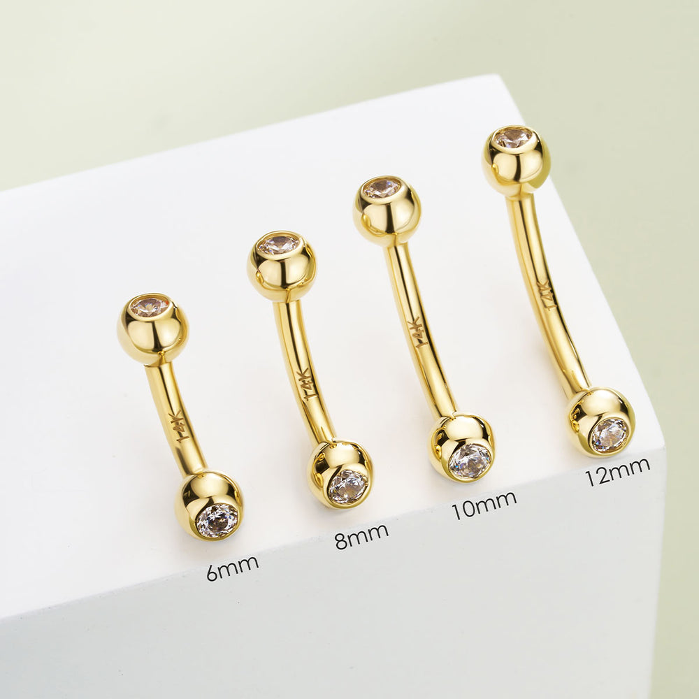 14K Gold Belly Button Rings