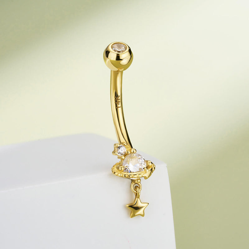 14K Gold Belly Button Rings