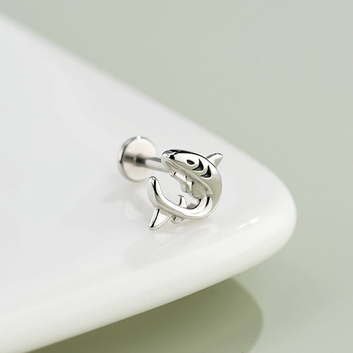 OUFER Shark Internally Threaded Flat Back Helix Stud