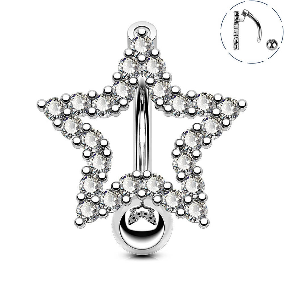 Reverse Belly Ring | Top Down Belly Button Rings – OUFER BODY JEWELRY