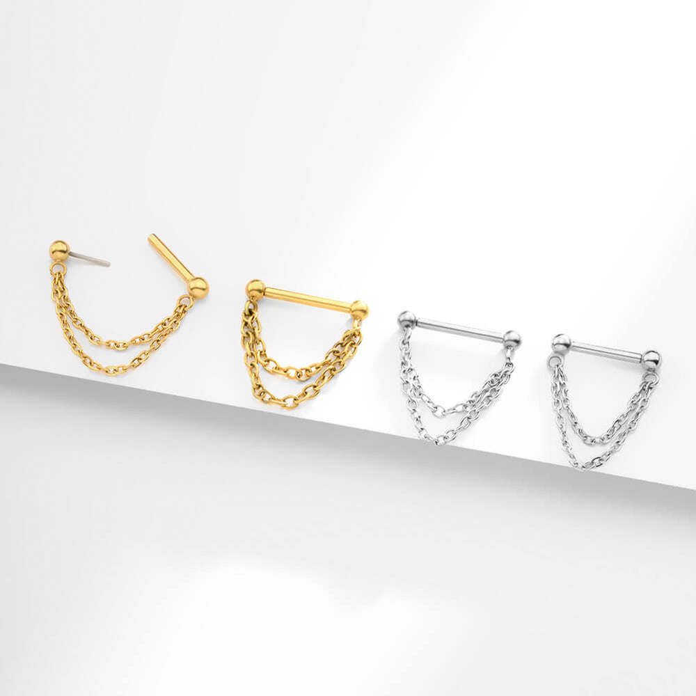 16G Threadless Chain Septum Ring