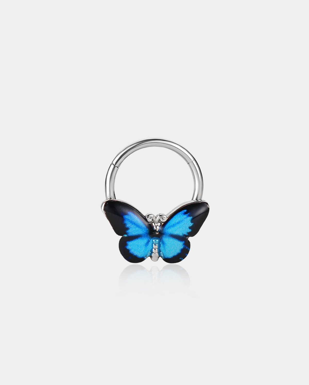 OUFER Blue Butterfly Segment Daith Septum Ring