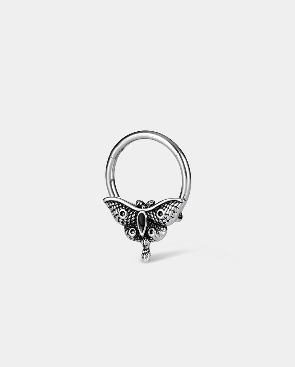 OUFER Carved Moth Daith Septum Ring