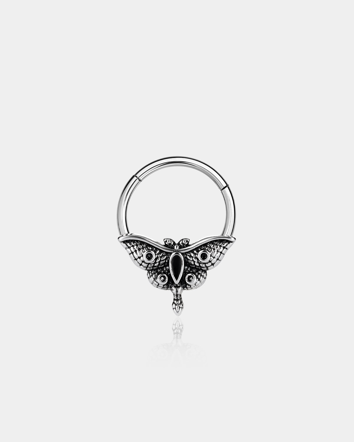 OUFER Carved Moth Daith Septum Ring