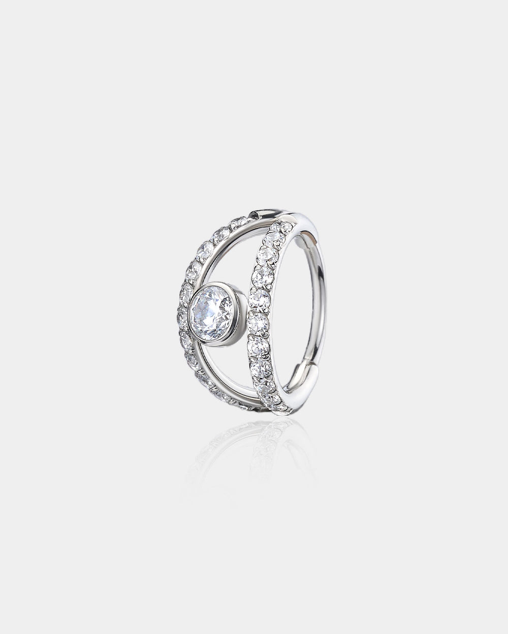 OUFER 20G Double Row CZ Nose Ring