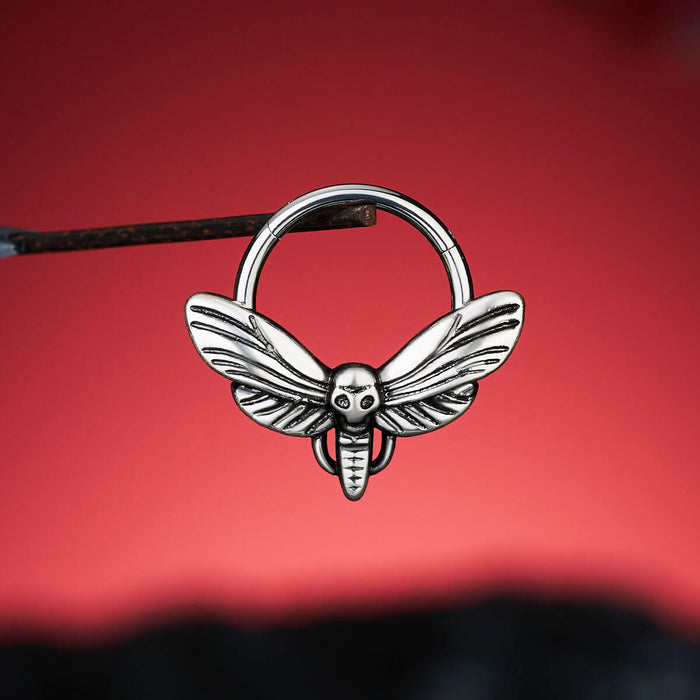 Skull Head Moth Daith Septum Ring
