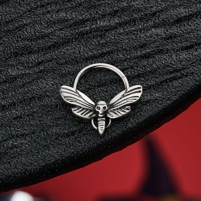 Skull Head Moth Daith Septum Ring