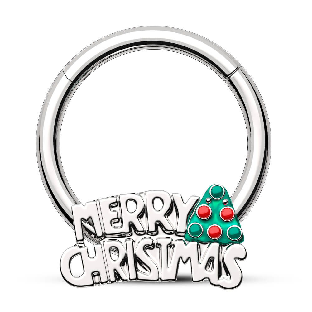 Oufer 16G Merry Christmas Themed Septum Jewelry