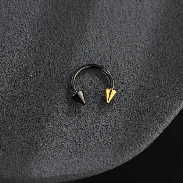 Titanium Spike Black CBR Internally Threaded Septum Ring Pack