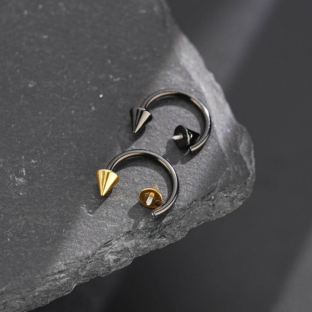 Titanium Spike Black CBR Internally Threaded Septum Ring Pack