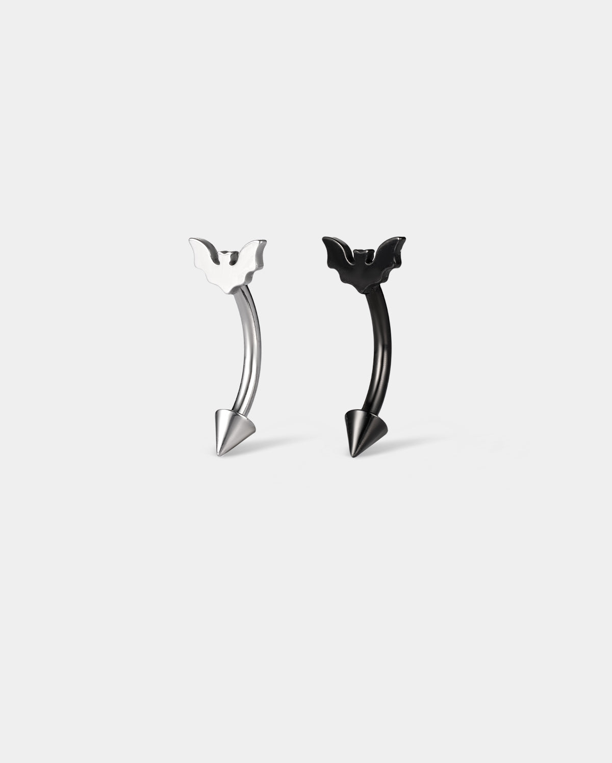 OUFER Bat Internally Threaded Titanium Rook Piercing Ring