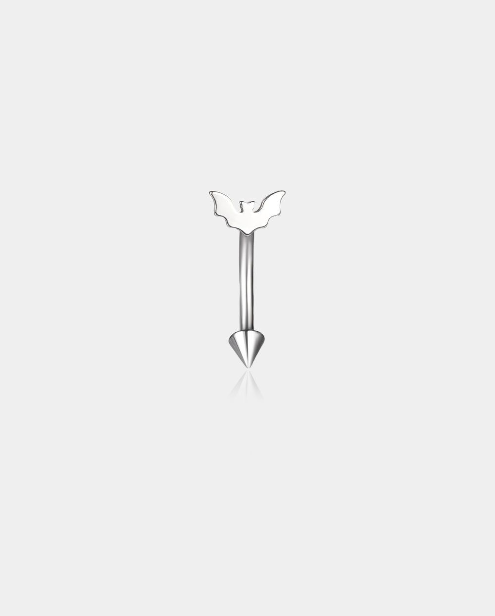 OUFER Bat Internally Threaded Titanium Rook Piercing Ring