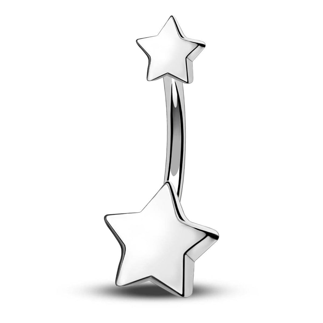 Oufer 14G CZ Star Reverse Belly Button Ring – OUFER BODY JEWELRY