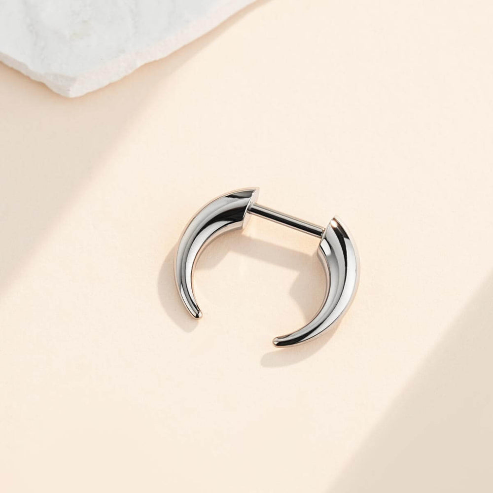 OUFER Tribal Fake Gauge Threadless Horn Septum Ring