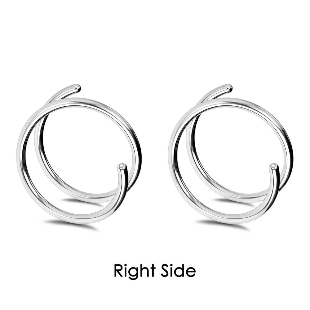 Oufer 20G Titanium Double Nose Ring Set