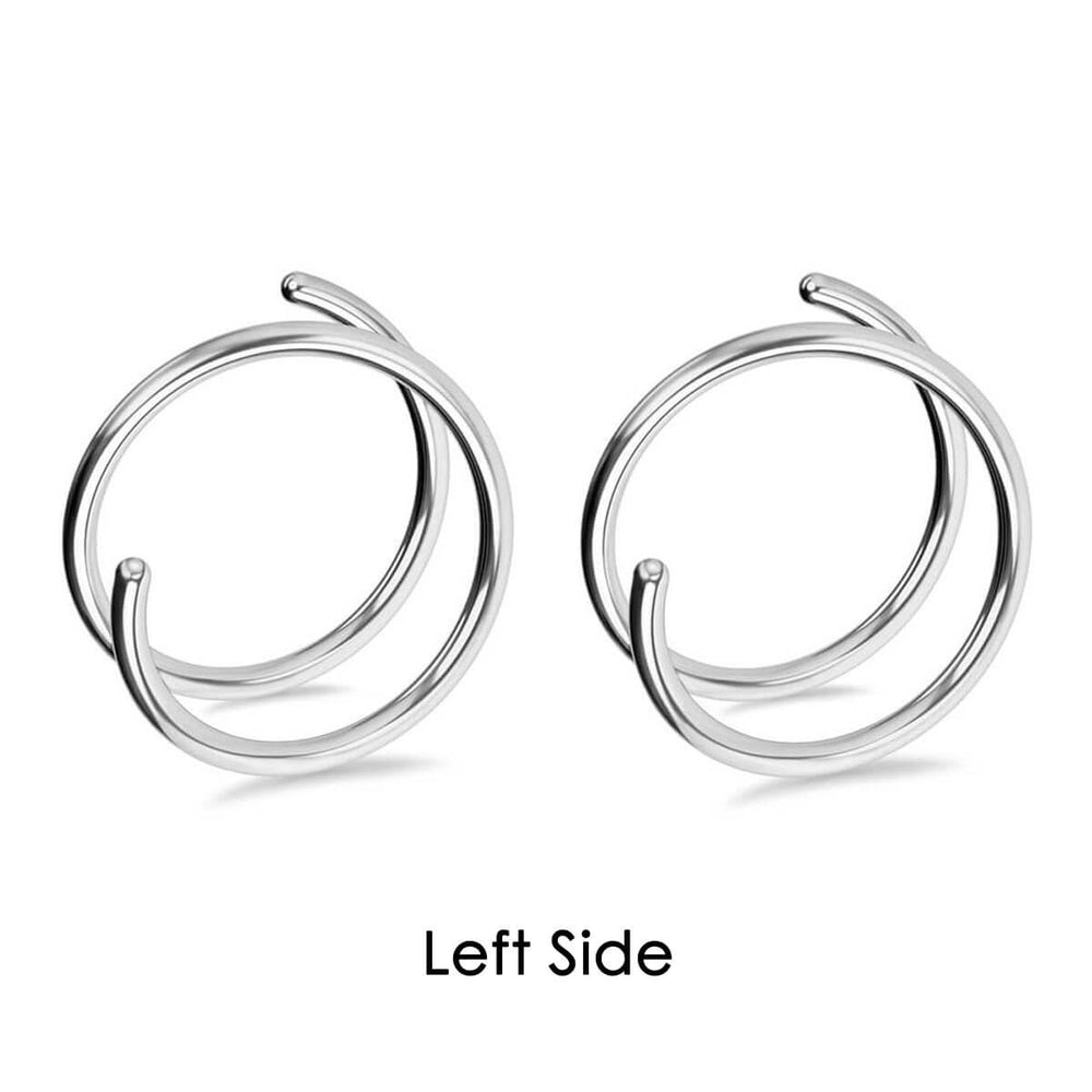 Oufer 20G Titanium Double Nose Ring Set
