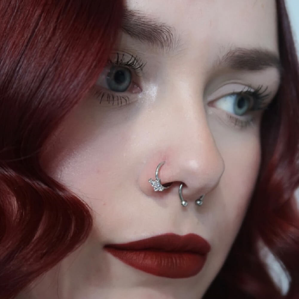 Butterfly Nose Piercing 20G CZ Nose Hooo Ring