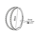 16G Conch Jewelry Hoop Double Hoop Conch Earring Conch Hoop – OUFER ...