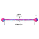 5PCS 14G Pink Purple Splatter Industrial Barbell Pack – OUFER BODY JEWELRY