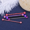 5PCS 14G Pink Purple Splatter Industrial Barbell Pack – OUFER BODY JEWELRY